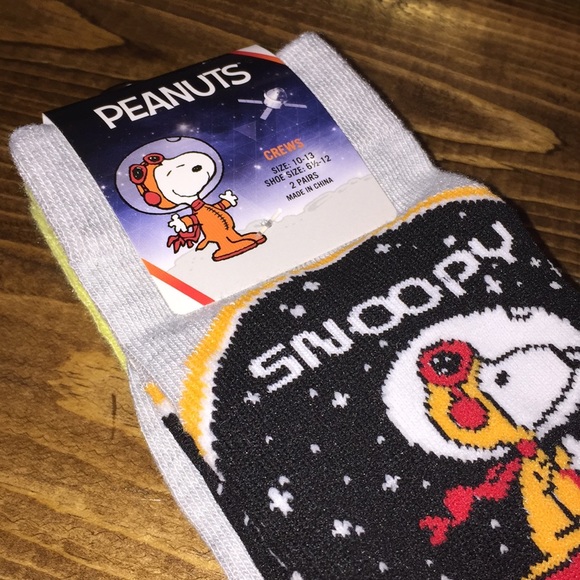 Peanuts | Underwear & Socks | Snoopy Peanuts Astronaut Crew Socks Set ...